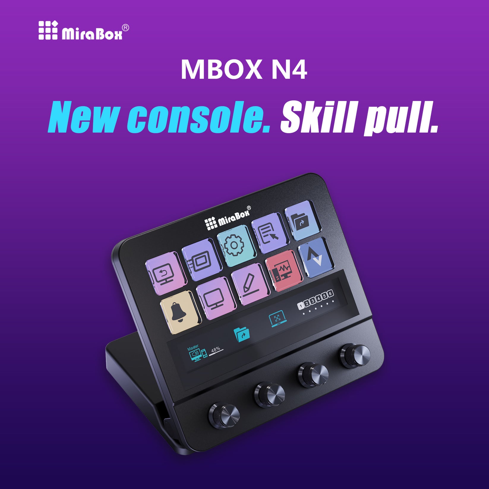 MIRABOX Stream Dock N4 國際版 懶人神器 可視化自訂鍵盤及旋轉按鈕 平民版 Elgato Stream deck Am ...